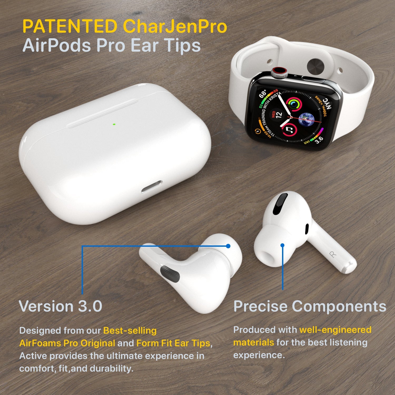 AirFoams Pro Active 2.0 Ear Tips – CharJenPro