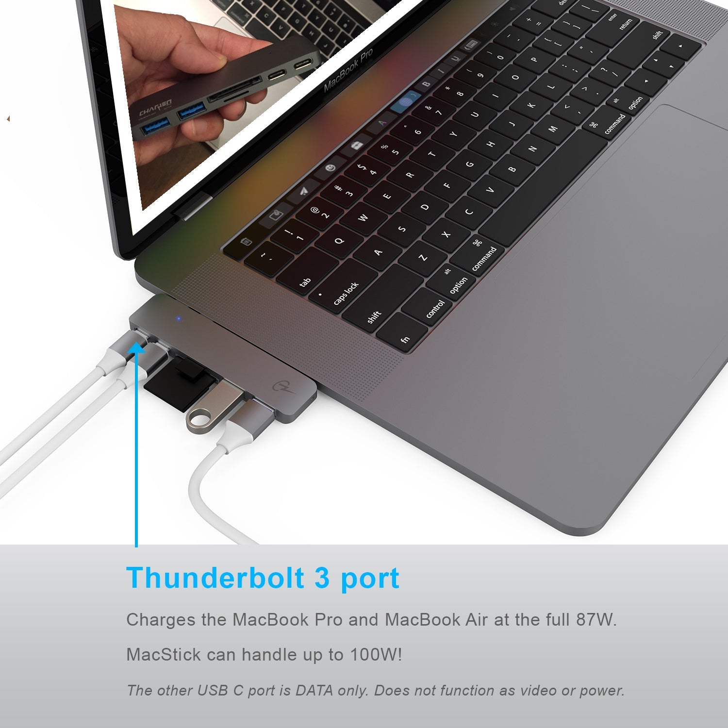 Ultra-Compact USB-C Hub for MacBook Pro & Air (5K, 100W PD) – CharJenPro