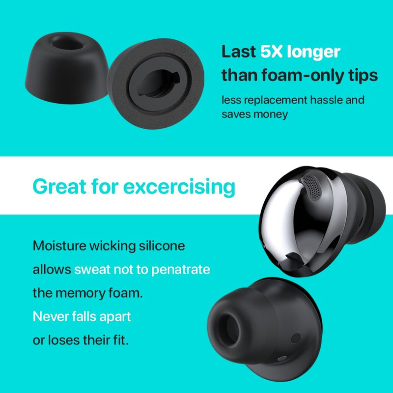 Foams Pro ACTIVE Ear Tips for Galaxy Buds Pro and Jabra 85t